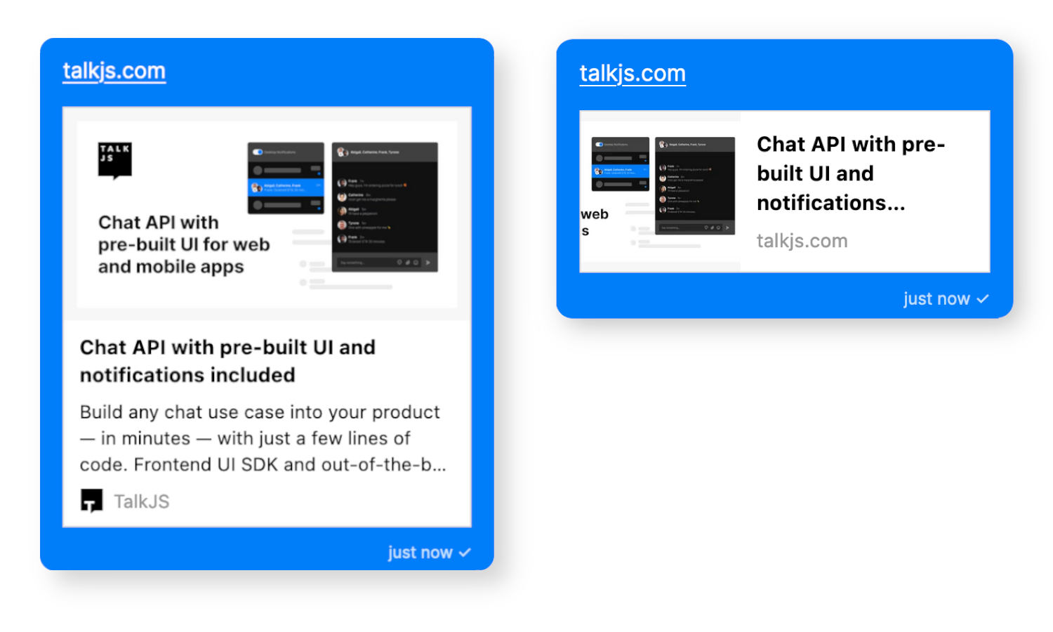 Customizable link previews