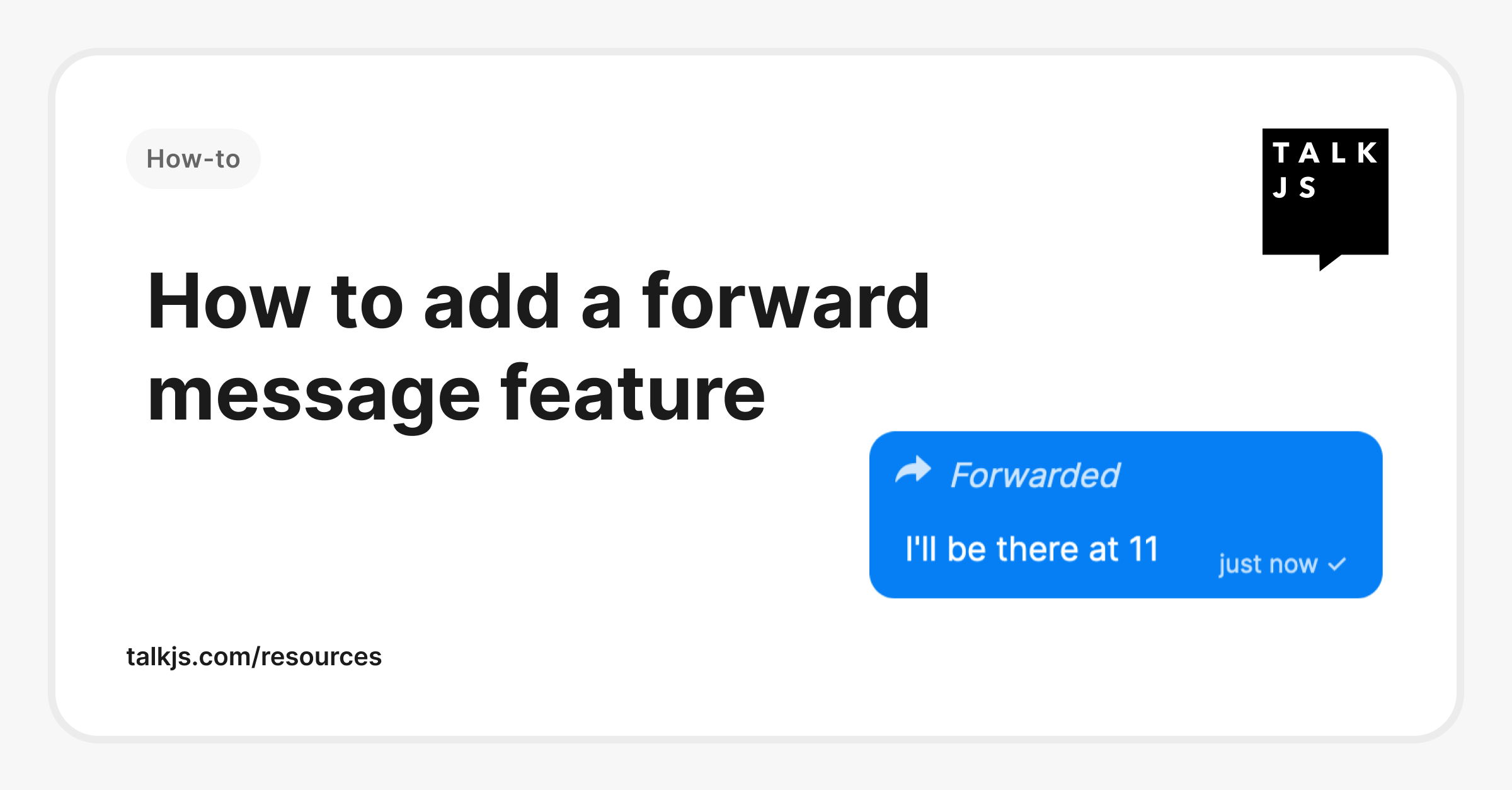 How to add a forward message feature to your chat