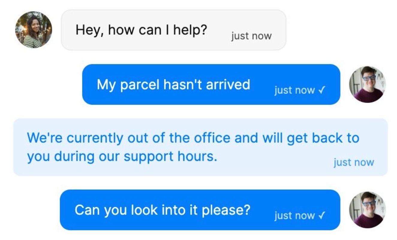 How to set an automatic away message