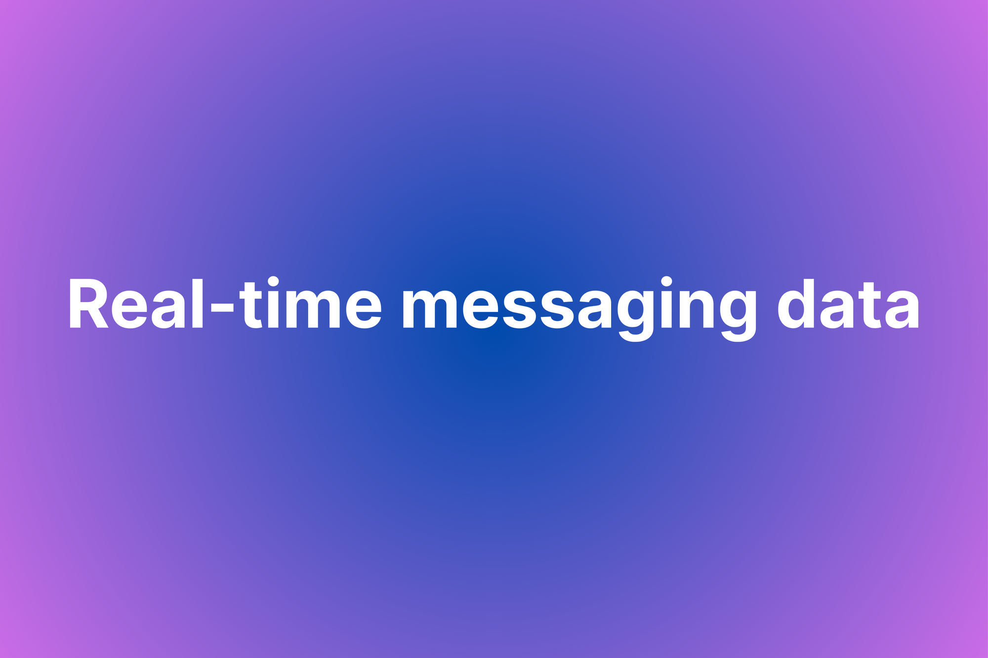 Real-time messaging data