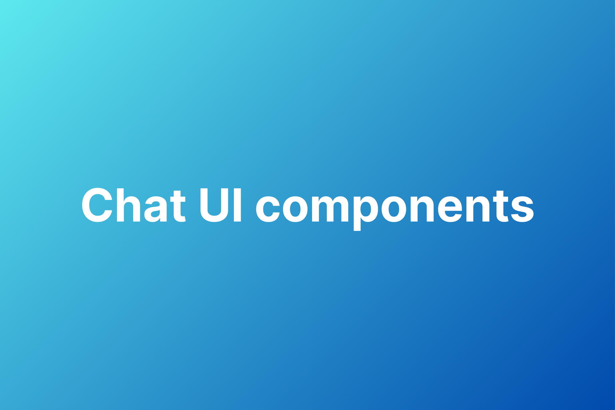 Chat UI components preview