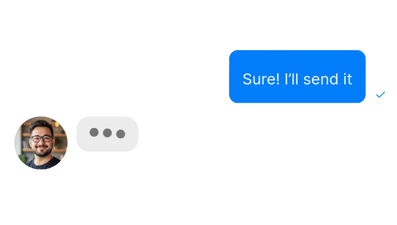 Real-time typing status with JavaScript Data API