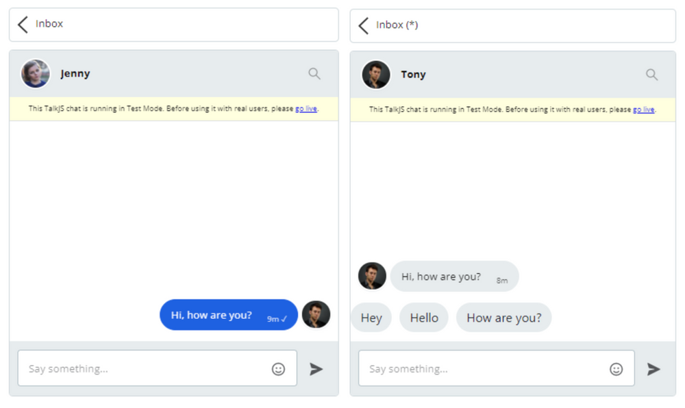 How to add quick replies to a TalkJS chat