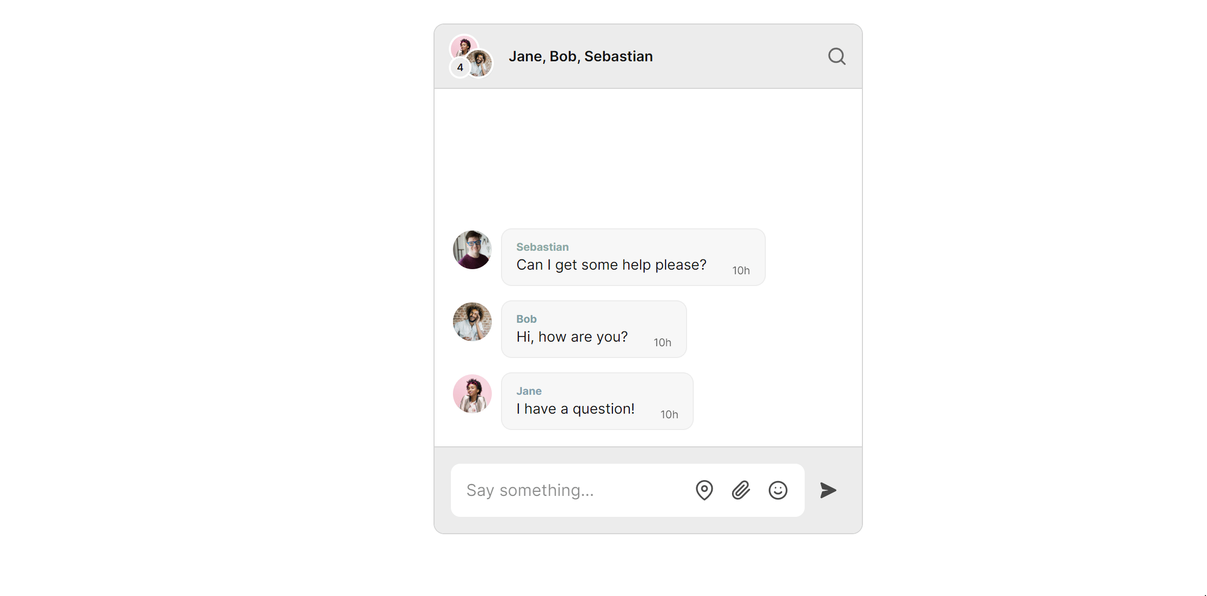 How to make clickable tabs for conversations