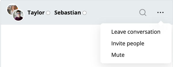 Custom actions for conversations
