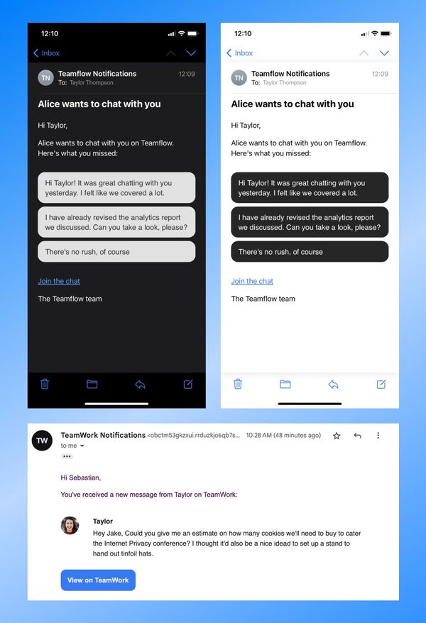 More customizable email notifications