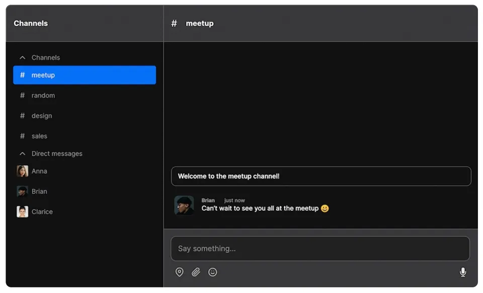 How to use TalkJS to create a team chat with channels